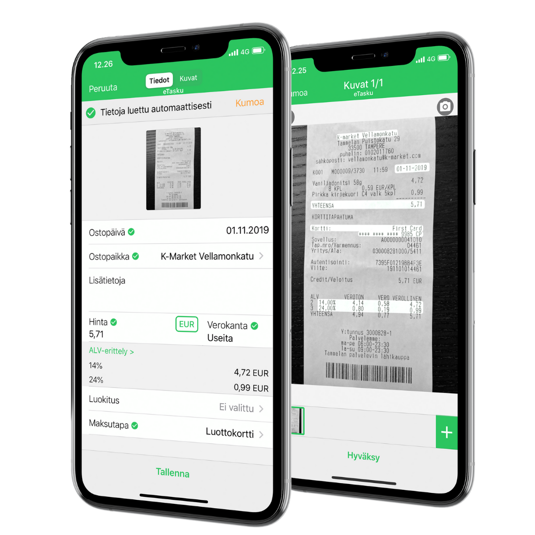 eTasku-matkalaskuohjelma | Kuitit, dokumentit ja matkalaskut | EMU